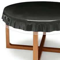 OFEFE Heavy Duty Plastic Tablecloth Protector, 54" Round, Waterproof ...