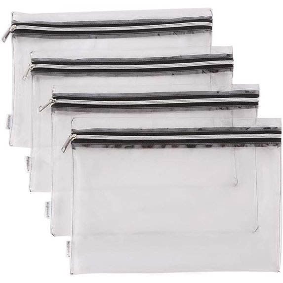 Clear Vinyl Zipper Multi-purpose Office Organizers toiletry Pouch Tool ...