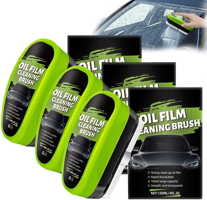 Clear Vision Glass Cleaner,Oil Film Cleaning Brush,Glass Oil Film ...