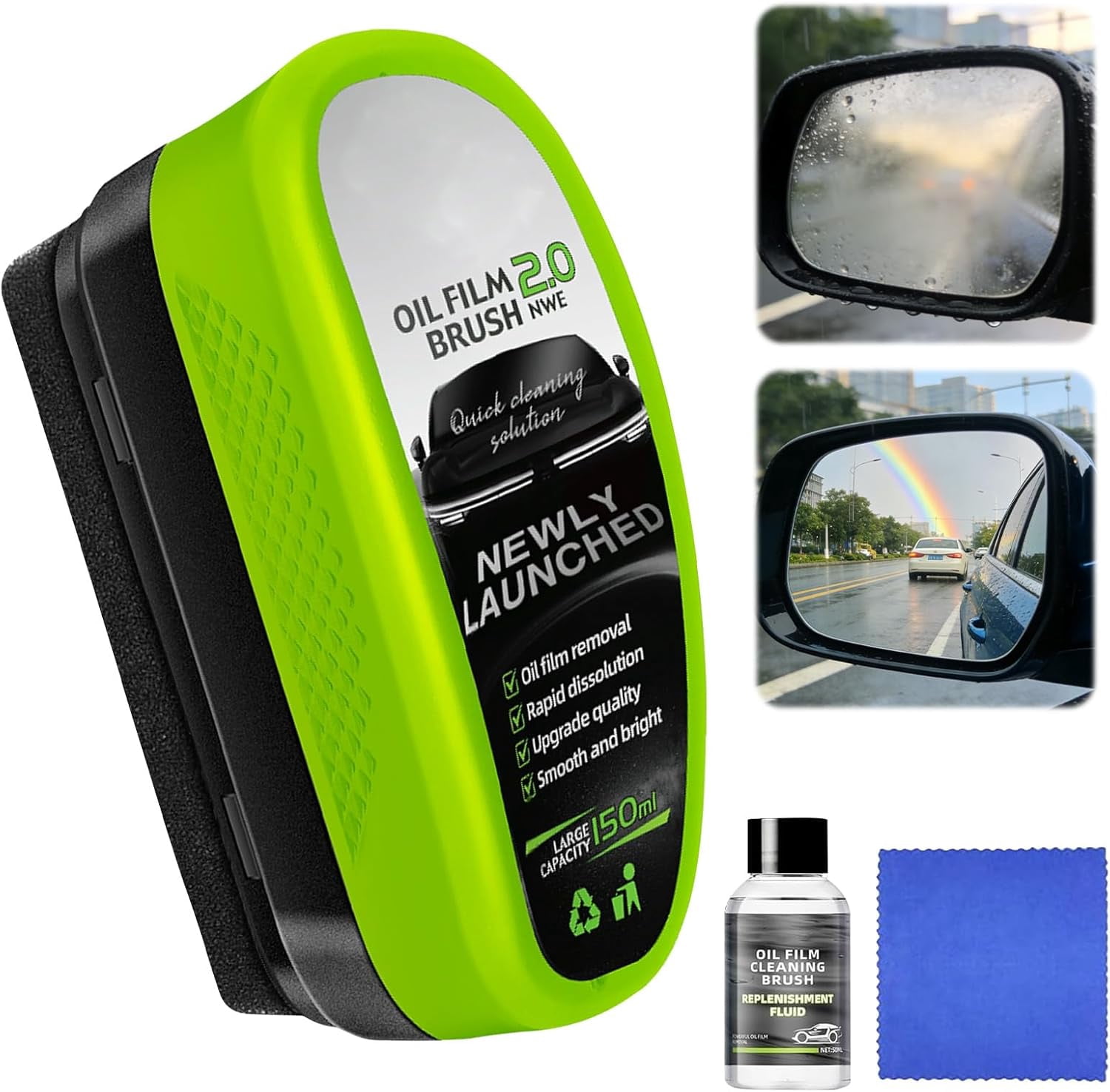 Clear Vision Glass Cleaner, Upgrade 2.0 Clearvision Car Windshield ...