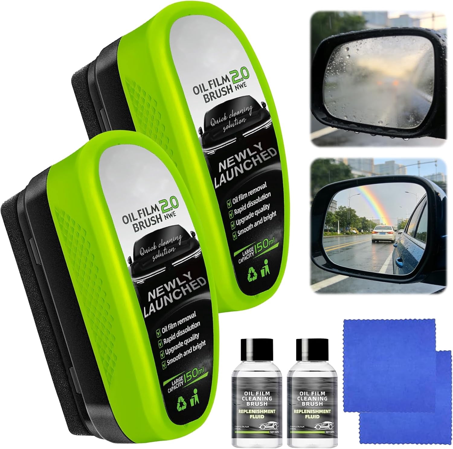 Clear Vision Glass Cleaner, Upgrade 2.0 Clearvision Car Windshield ...
