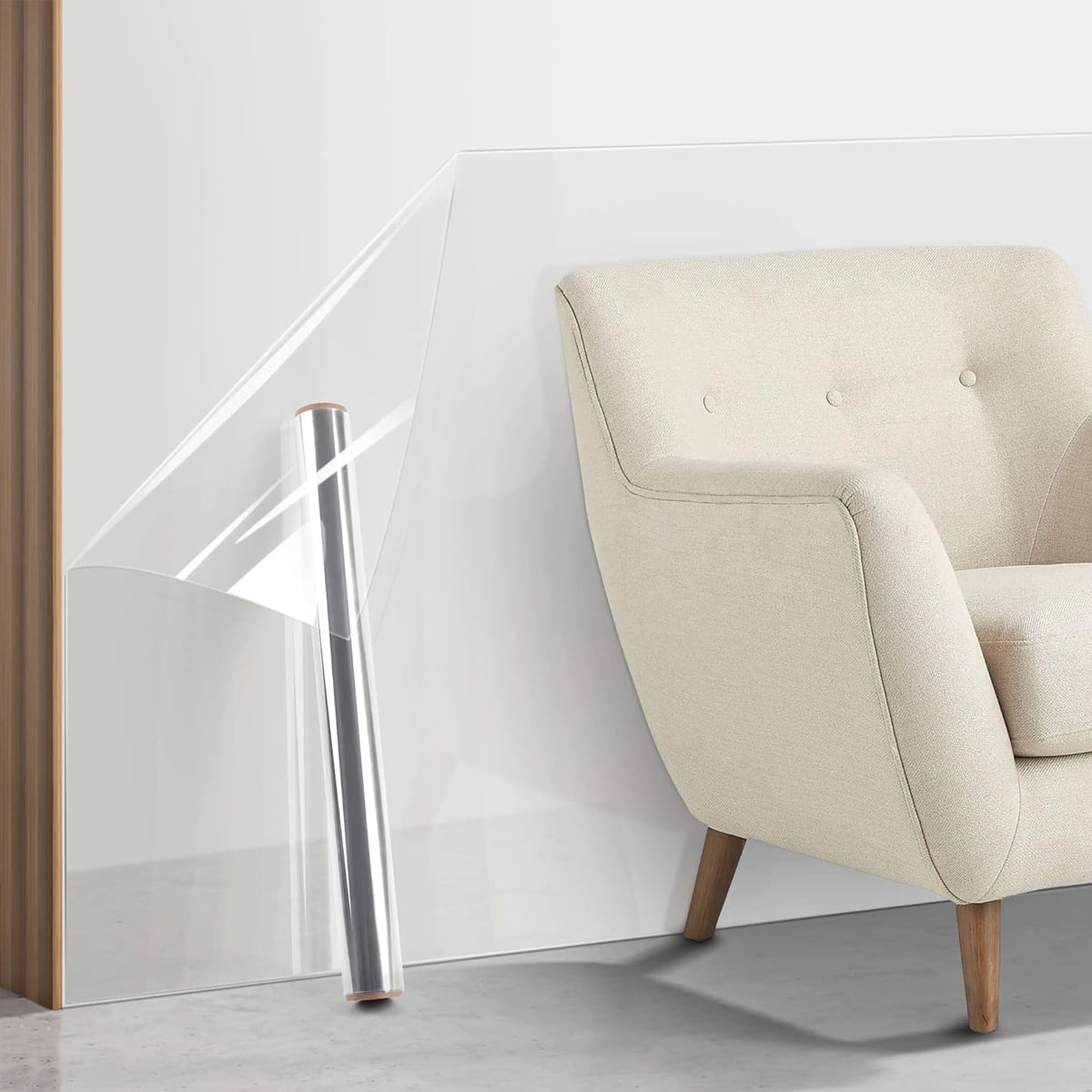 Clear Wall Protector, Non Adhesive Static Cling Removable Contact Paper ...