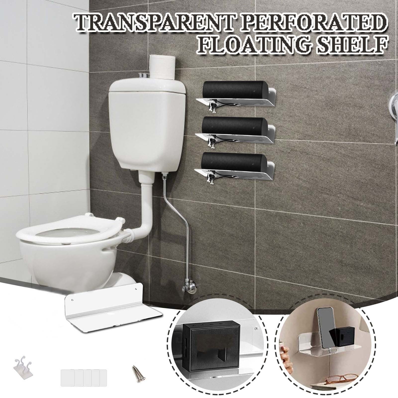 Clear Wall Shelves, Moisture-Proof, Acrylic Bathroom Wall Shelves ...