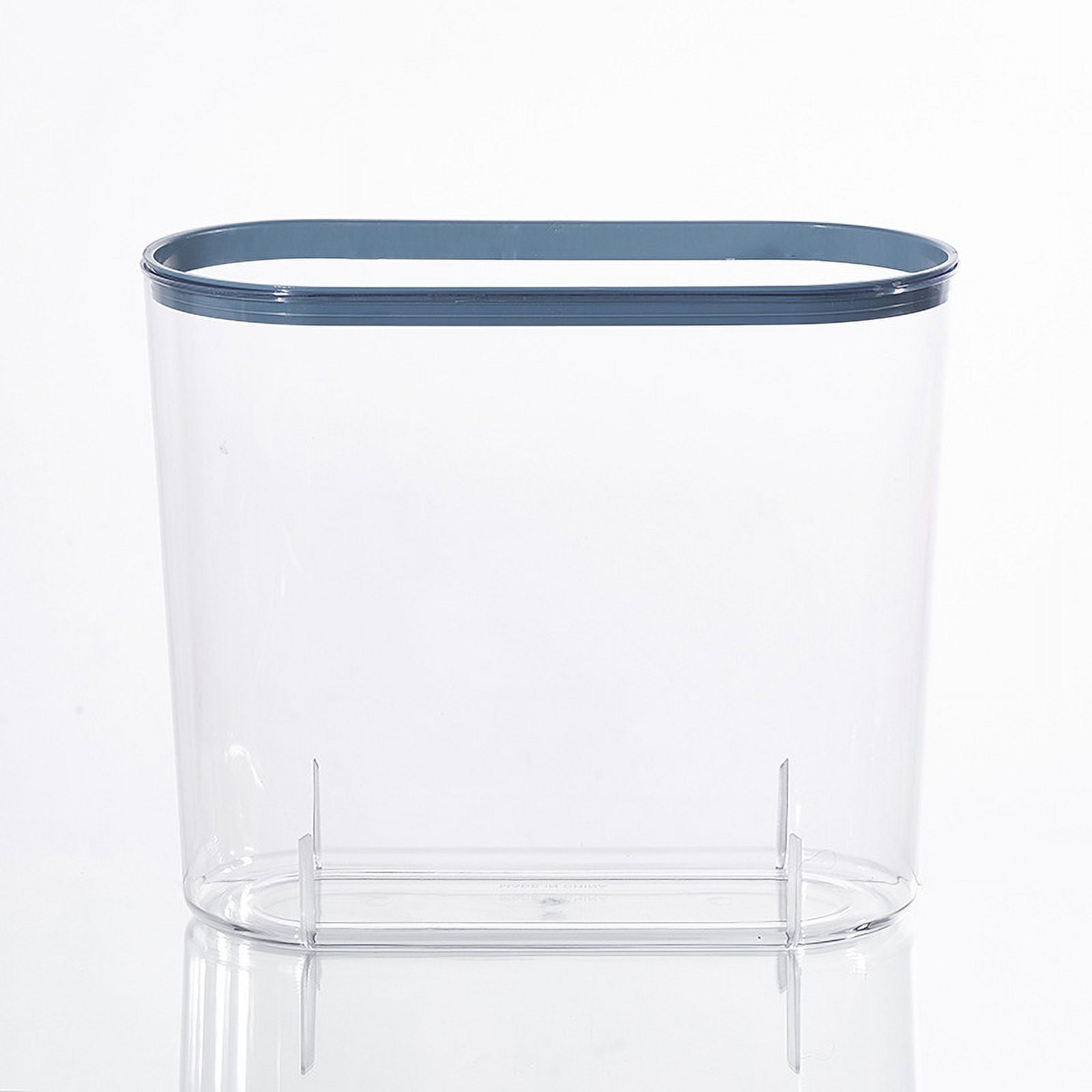 Clear Wastebasket Trash Can Garbage Container Bin Slim Garbage Can for ...