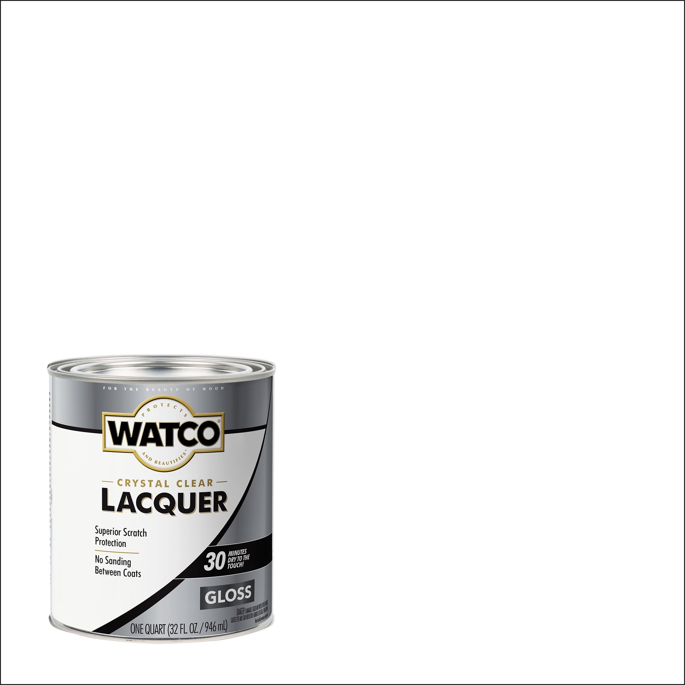 Clear, Watco Lacquer Gloss 275 VOC Wood Finish-303309, Quart - Walmart.com