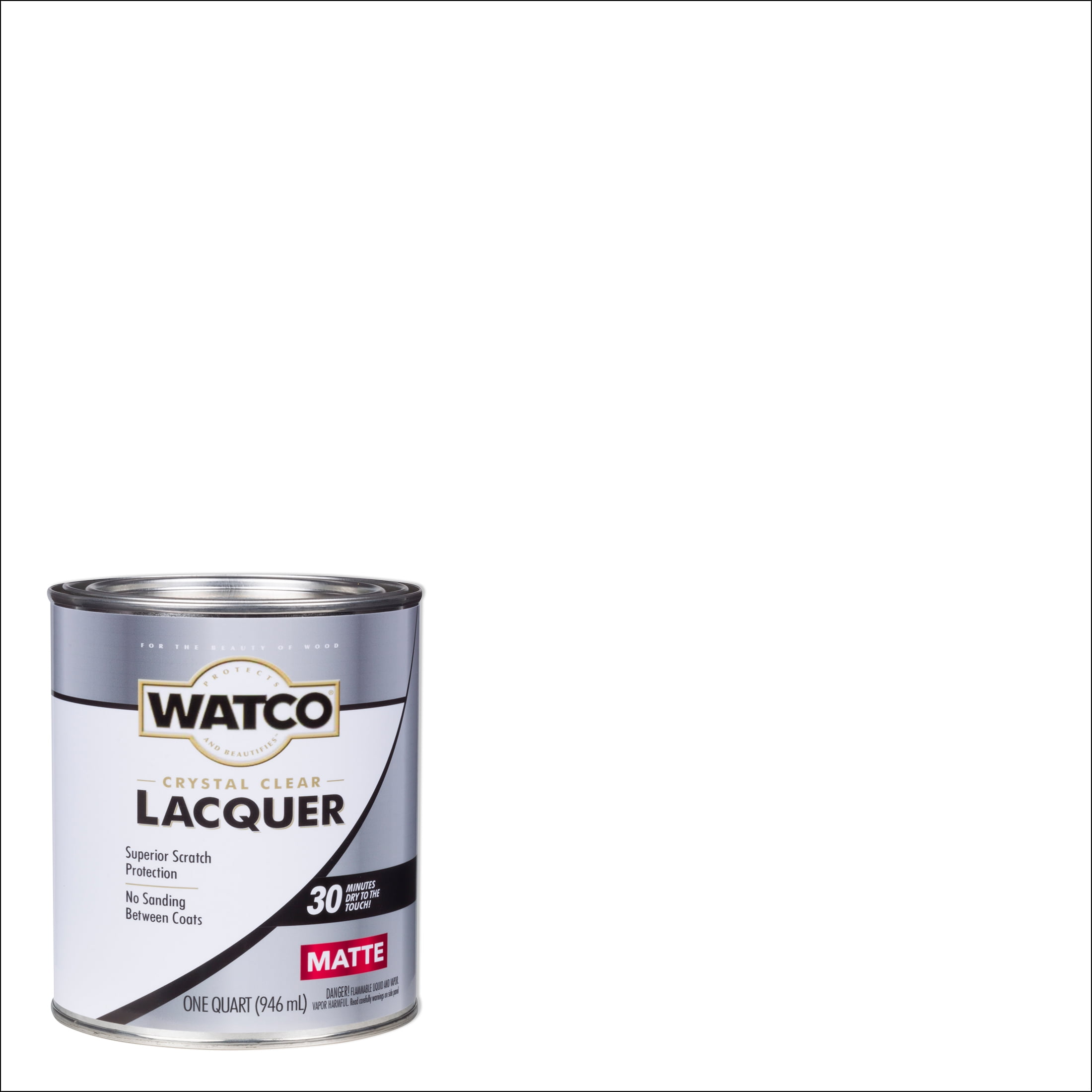 6 Pack, Clear, Watco Lacquer Wood Finish Matte - 321533, Quart ...