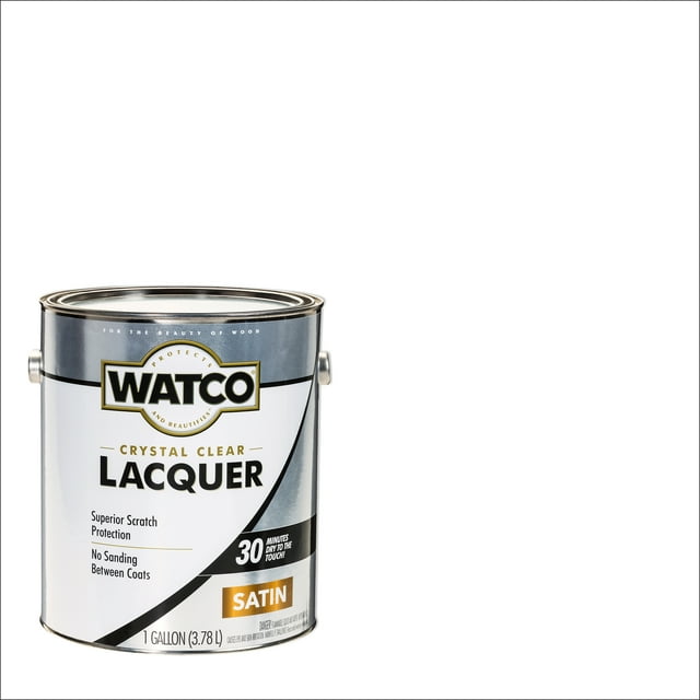 Clear, Watco Lacquer Wood Finish Satin - 63231, Gallon- 2 Pack ...