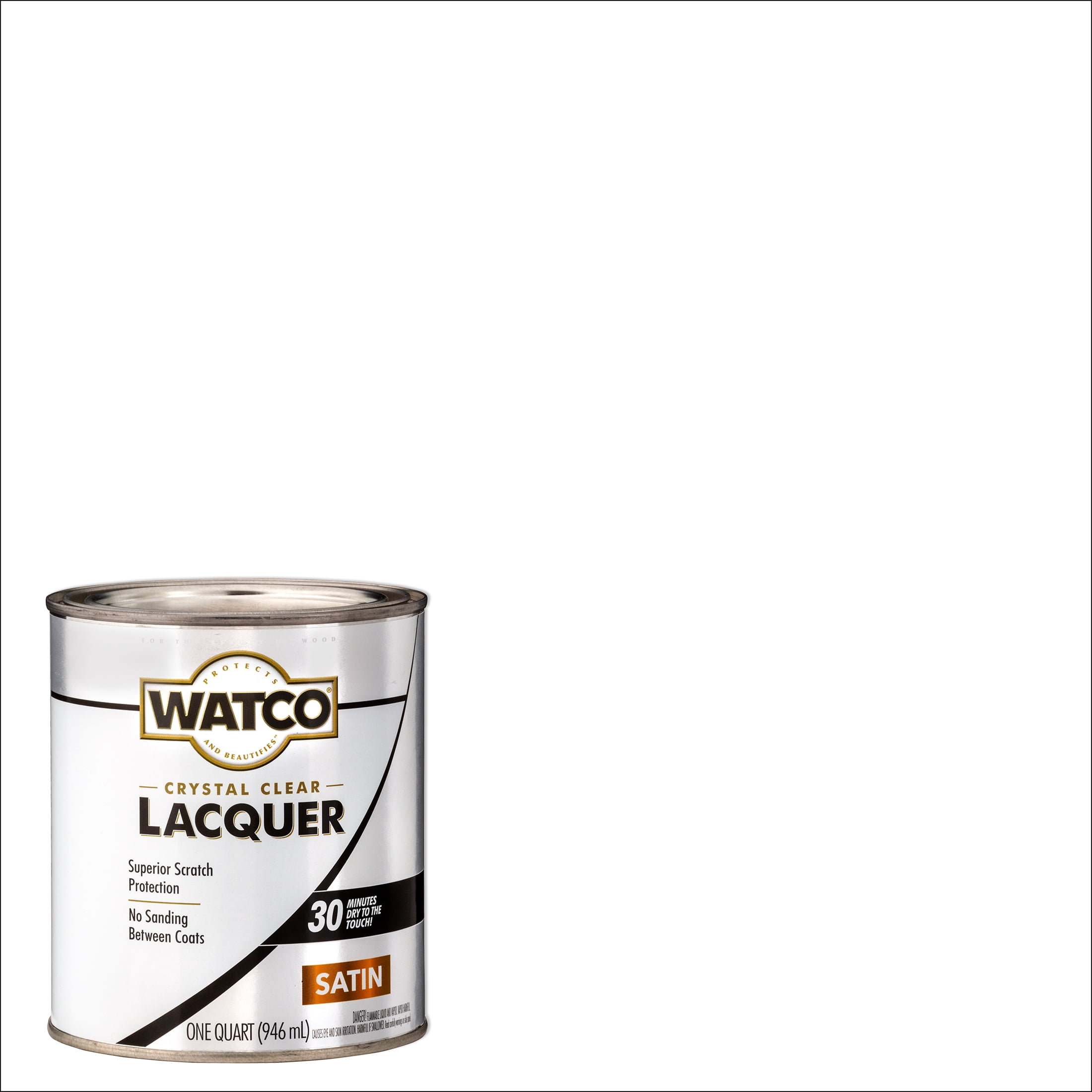 Clear, Watco Lacquer Wood Finish Satin - 63241, Quart- 6 Pack - Walmart.com