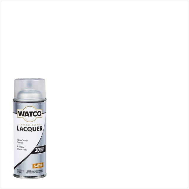 Clear, Watco Lacquer Wood Finish Satin Spray- 63281, 11.25 oz.- 6 Pack ...