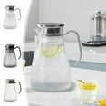 Clear Water Bottle Steel Lid Plastic Pitcher Juices Kettle Tea Urn ...