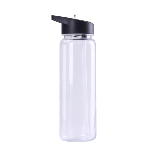 Clear Water Bottle with Lid and Straw 750ml 26fl Oz Portable Sports ...
