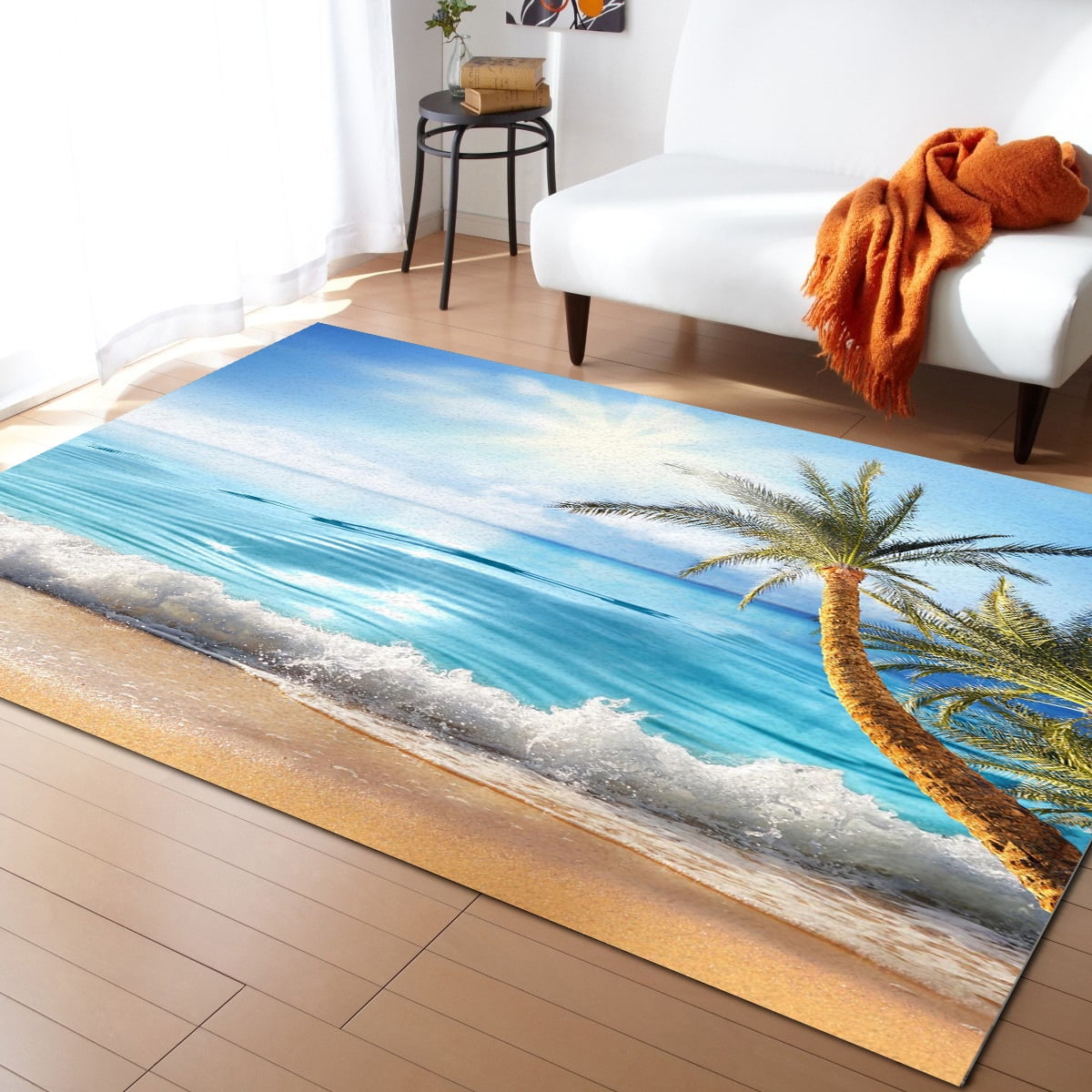 Clear Water On The Beach Carpets for Living Room Large Home Living Room ...