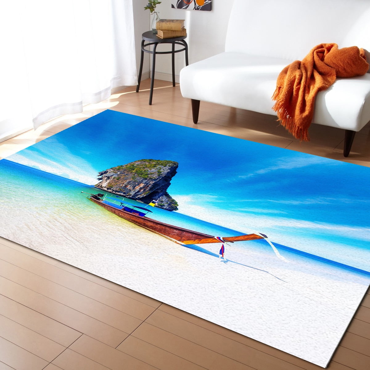 Clear Water On The Beach Carpets for Living Room Large Home Living Room ...