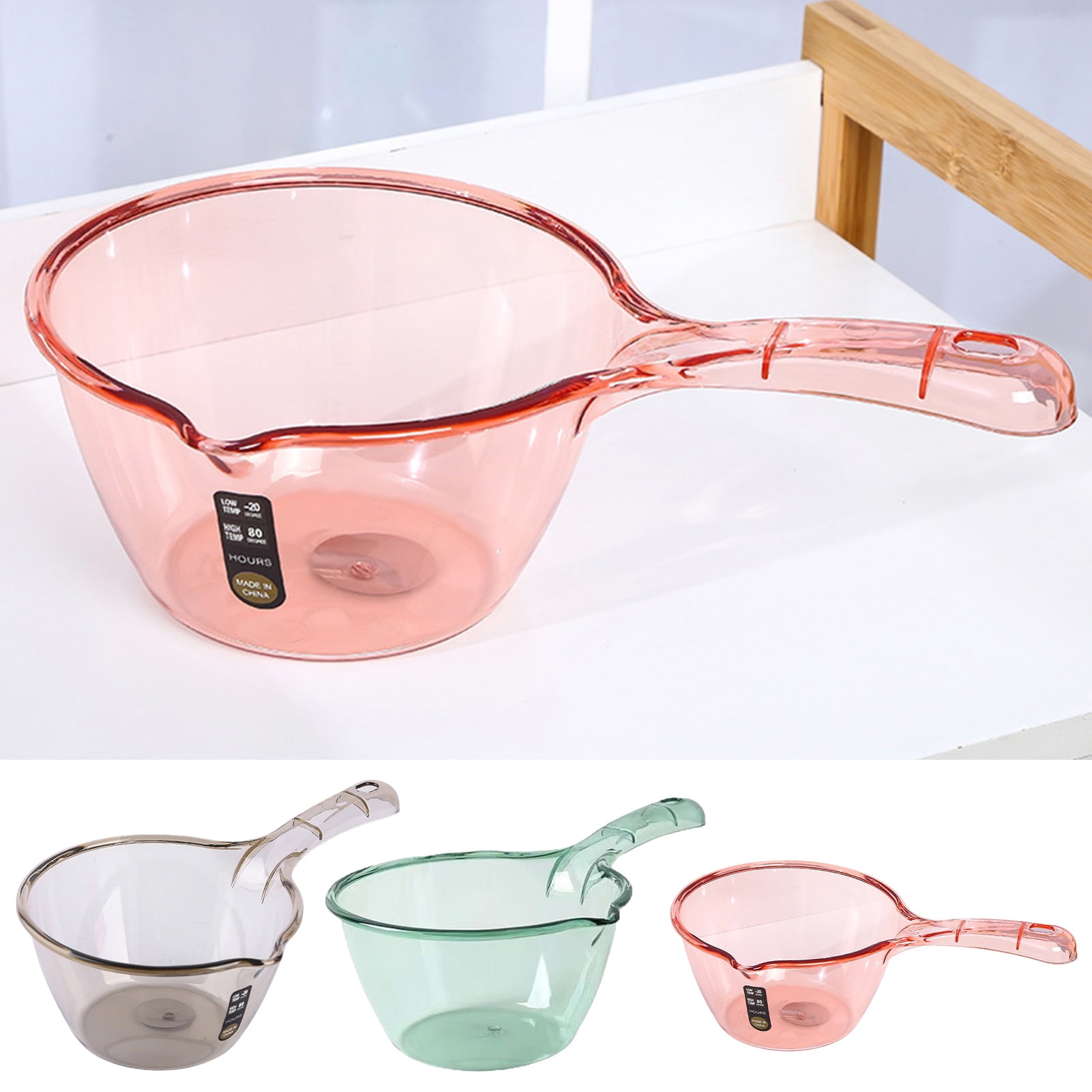 Clear Water Spoon Non-slip Long Handle Water Ladle Multipurpose Hair ...