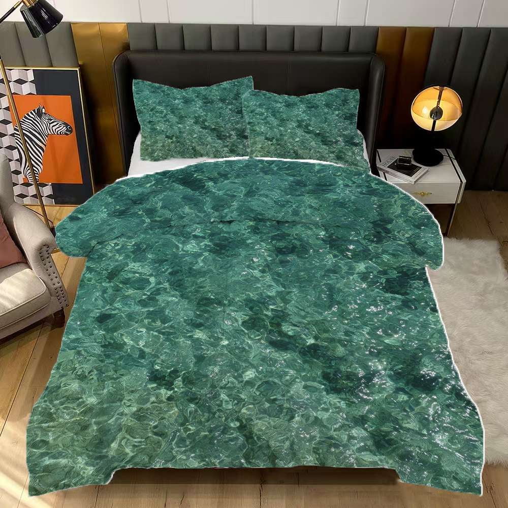 Clear Water Surface Comforter Set Queen Size Bedding Set For Travl ...