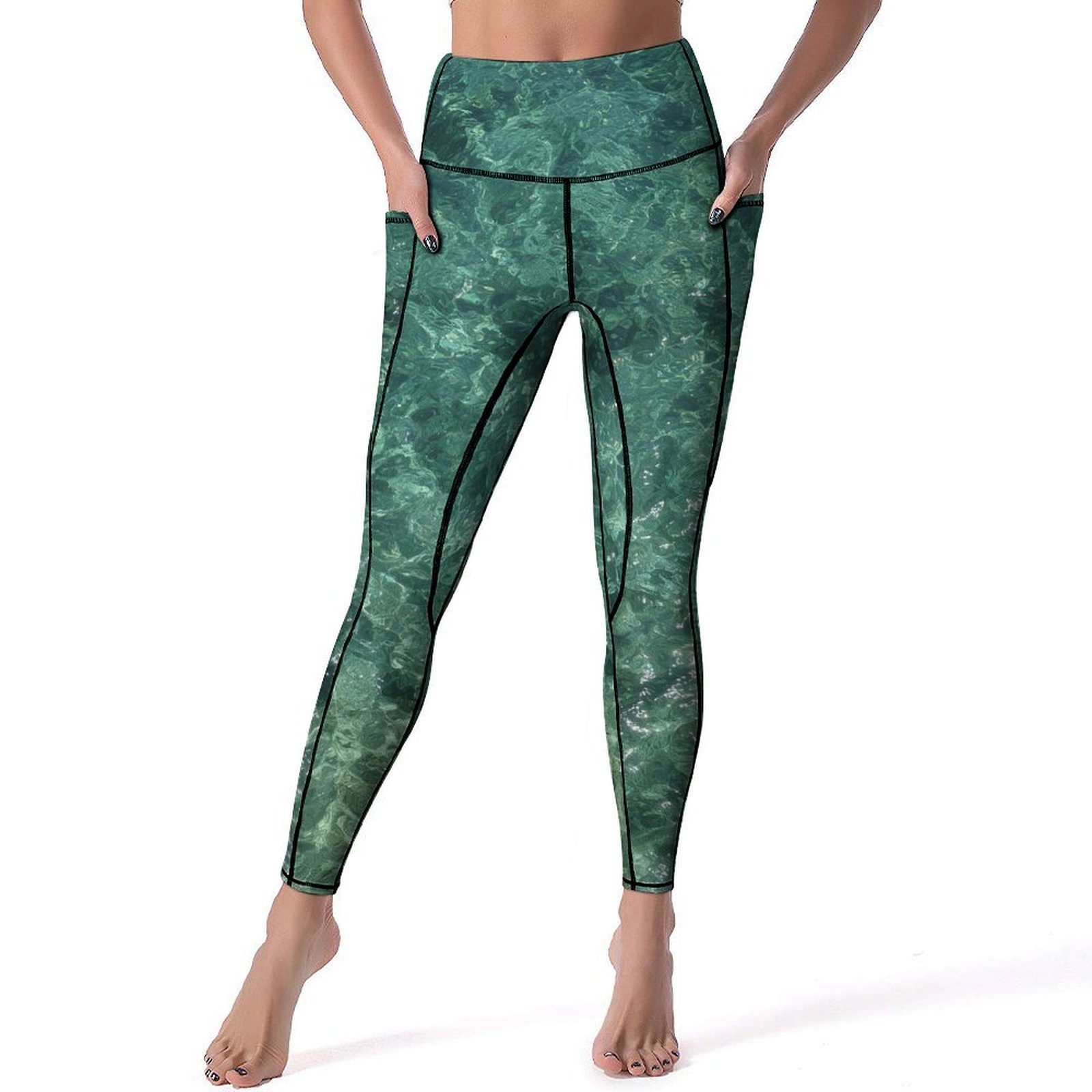 Clear Water Surface Leggings Jogger Pants Women's Tights Womens ...