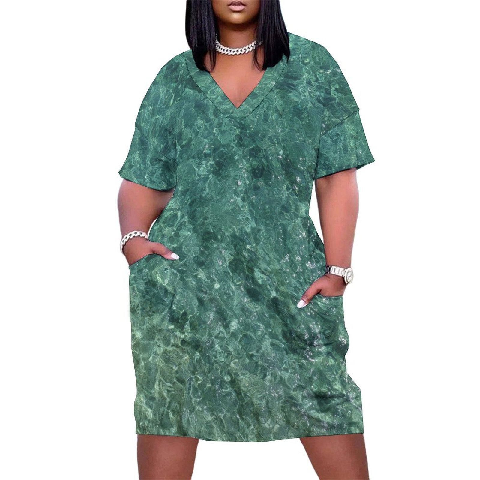 Clear Water Surface Loose Pocket Dress Dresses Summer Summer Dresses ...