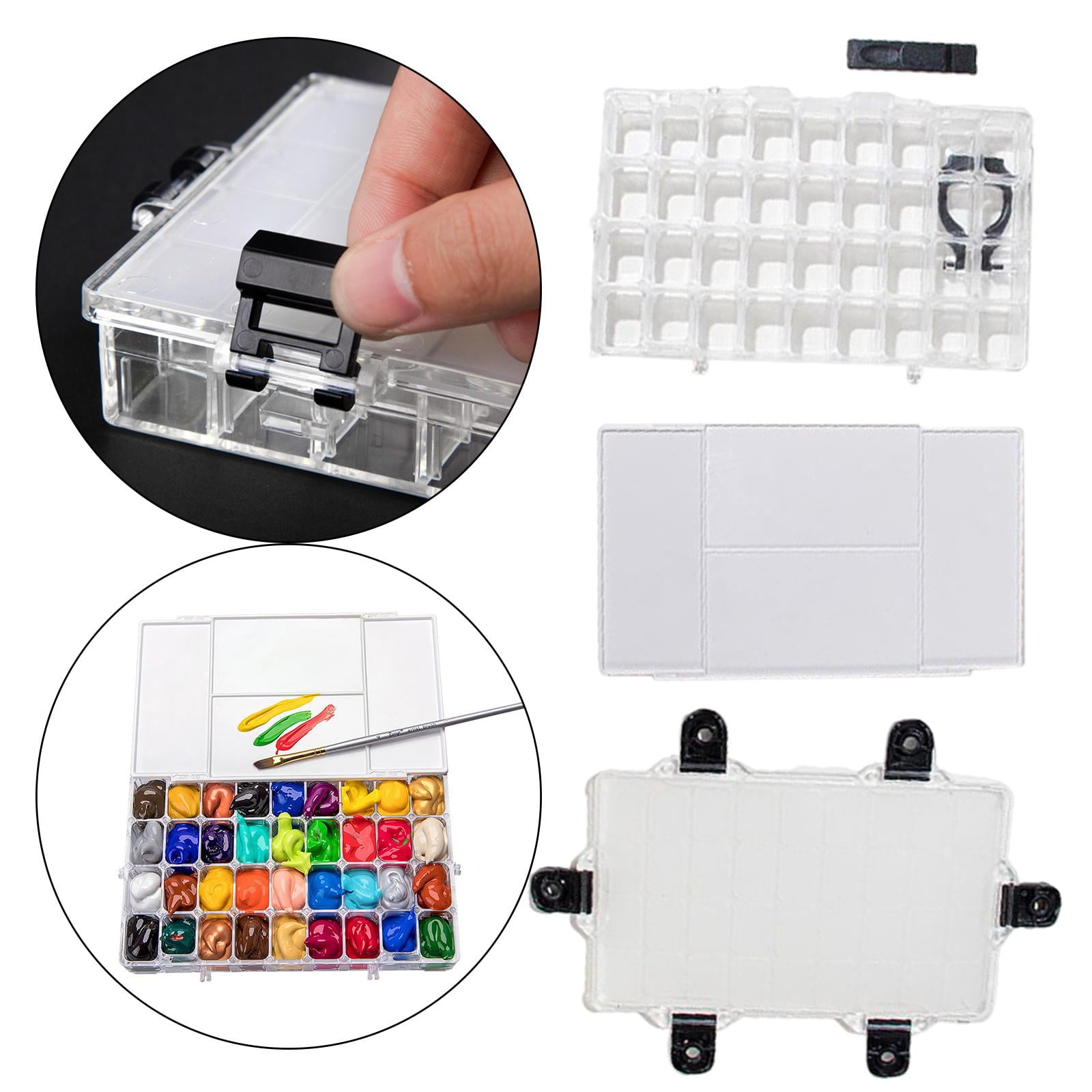 Clear Watercolor Storage Box, Paint Case Airtight with Lid Pigment Art ...