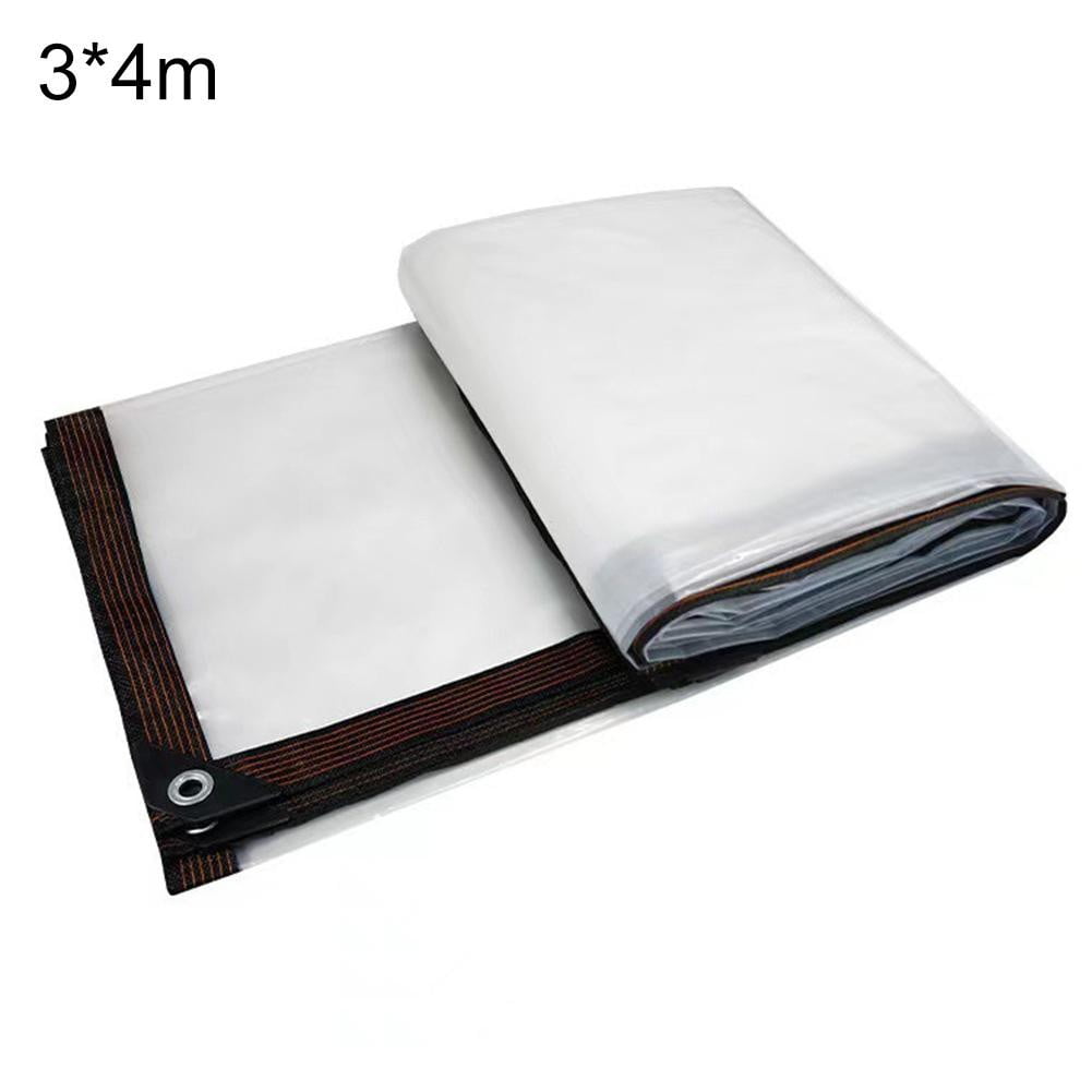 Clear Waterproof Tarp with Grommets for Greenhouse Covering, Patio ...
