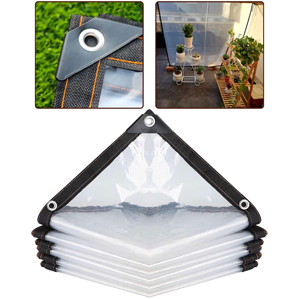 Clear Waterproof Tarpaulin Garden Plant Cover Insulation Shed Cloth ...