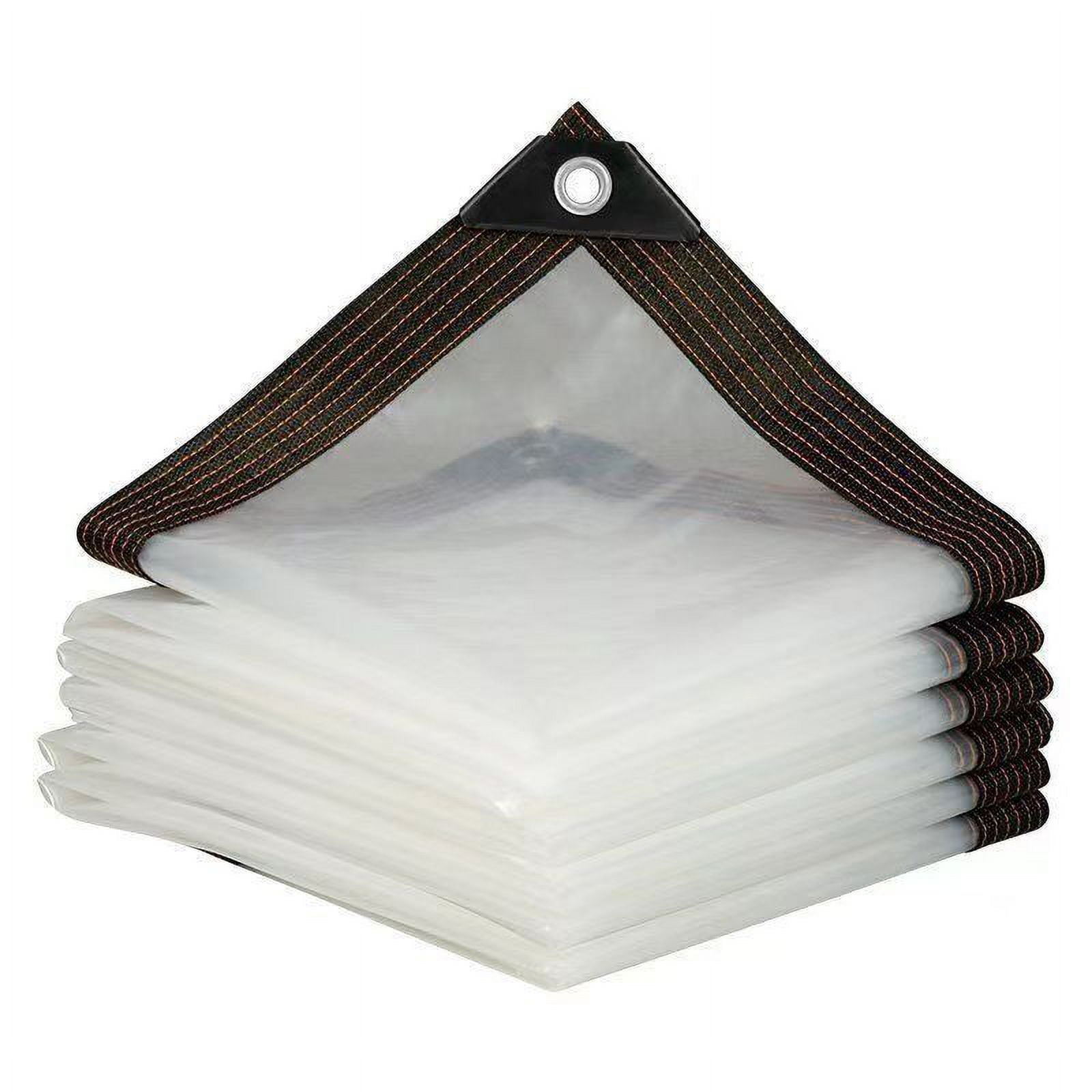 Clear Waterproof Tarps, Heavy Duty Garden Cover, 6.5x8 FT, 1Pcs ...