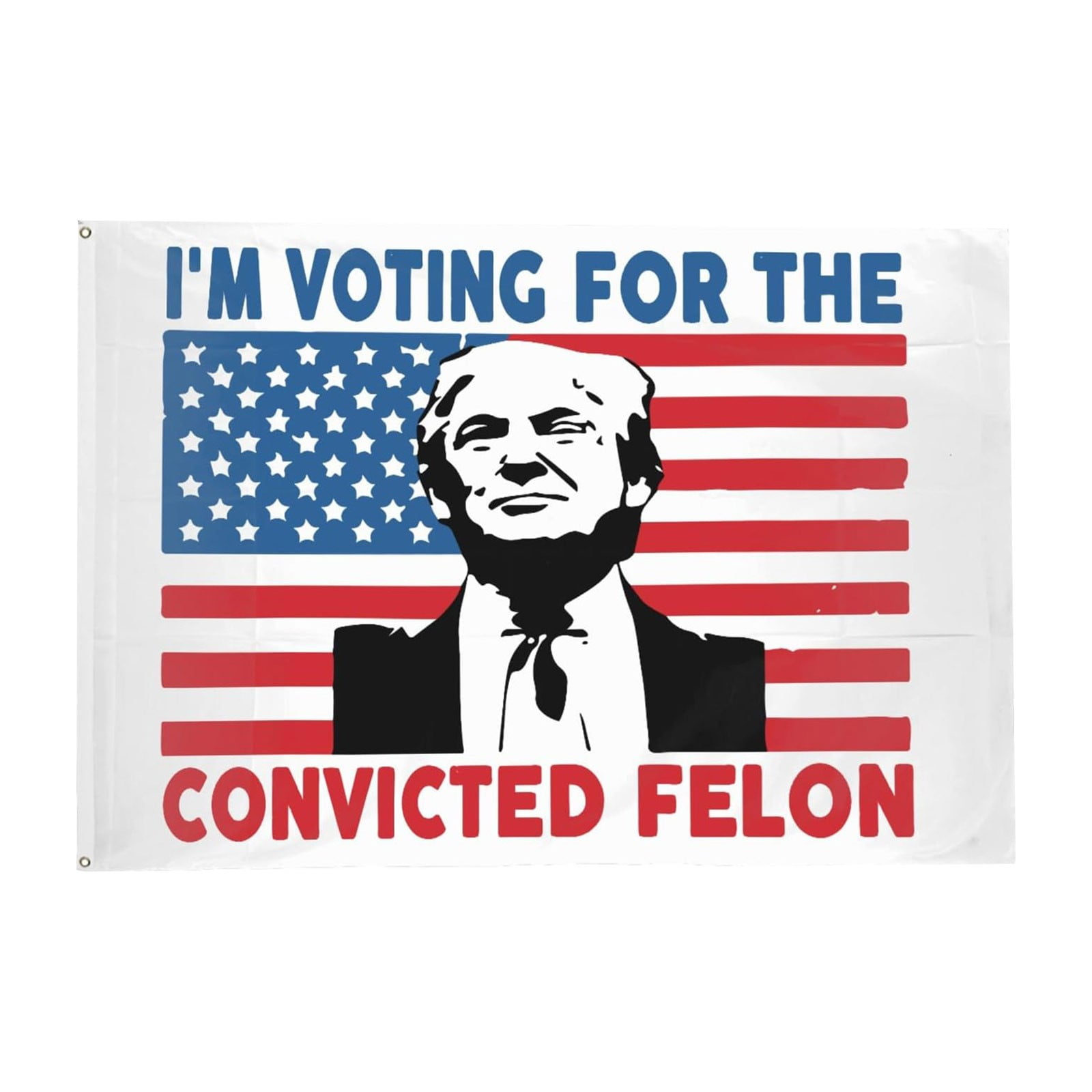 Clear! Weather-Resistant,I'm Voting For The Convicted Felon 2024 Flags ...