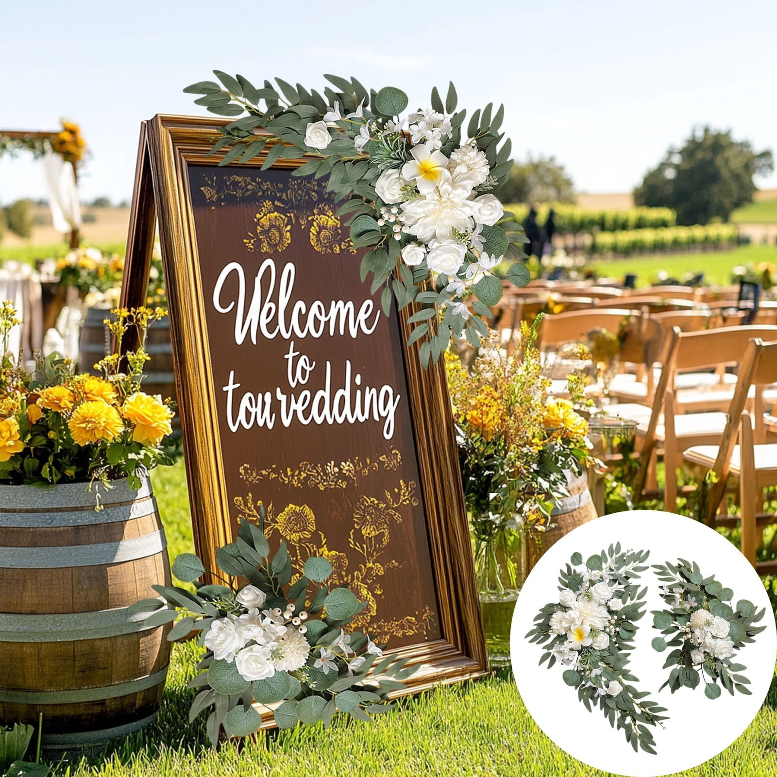 Clear! Wedding Flower Welcome Flower Signboard Flower Table Photography ...