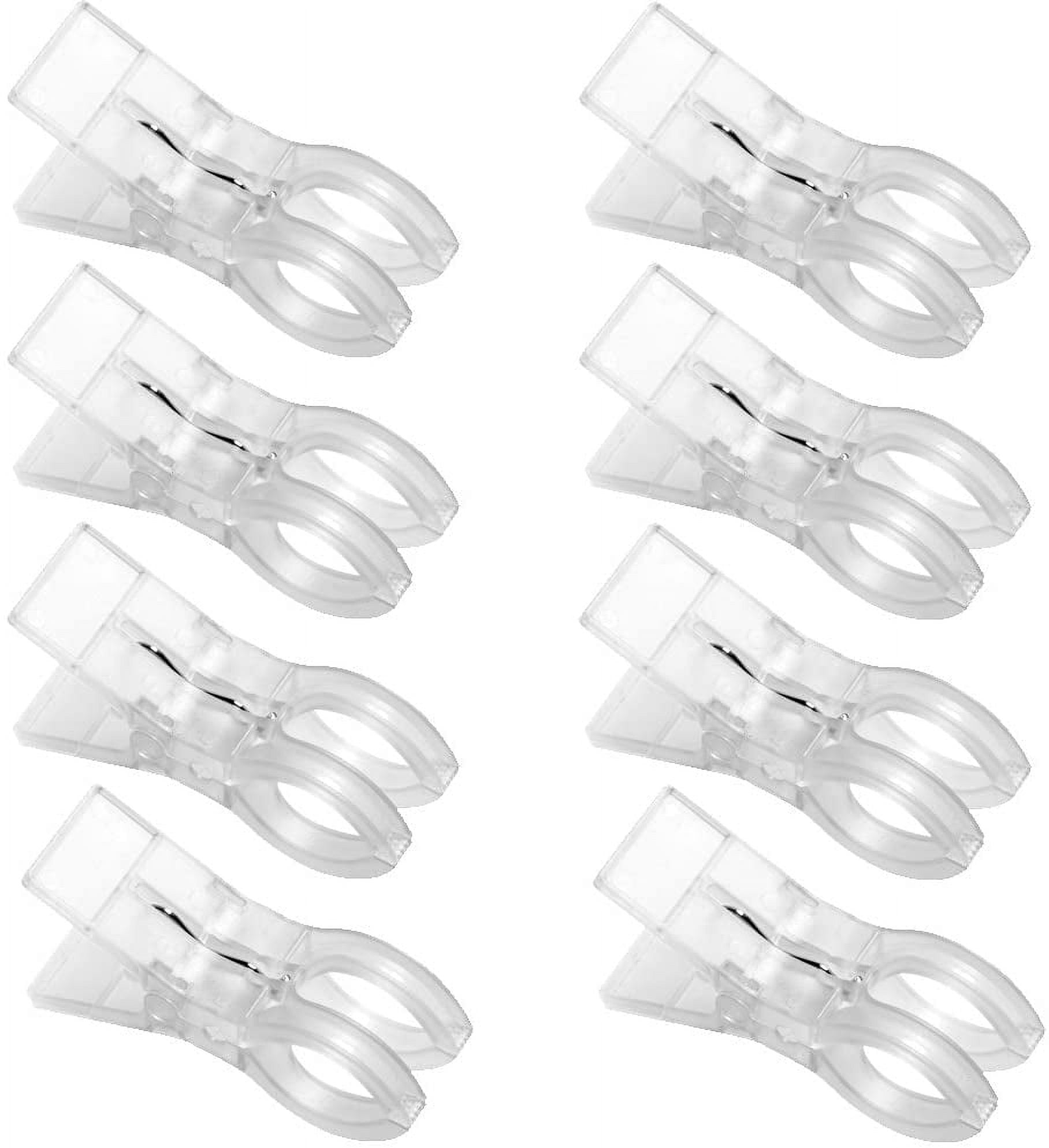 Clear White Beach Towel Clips Plastic Clothing Hanger Clamp Keep Your ...