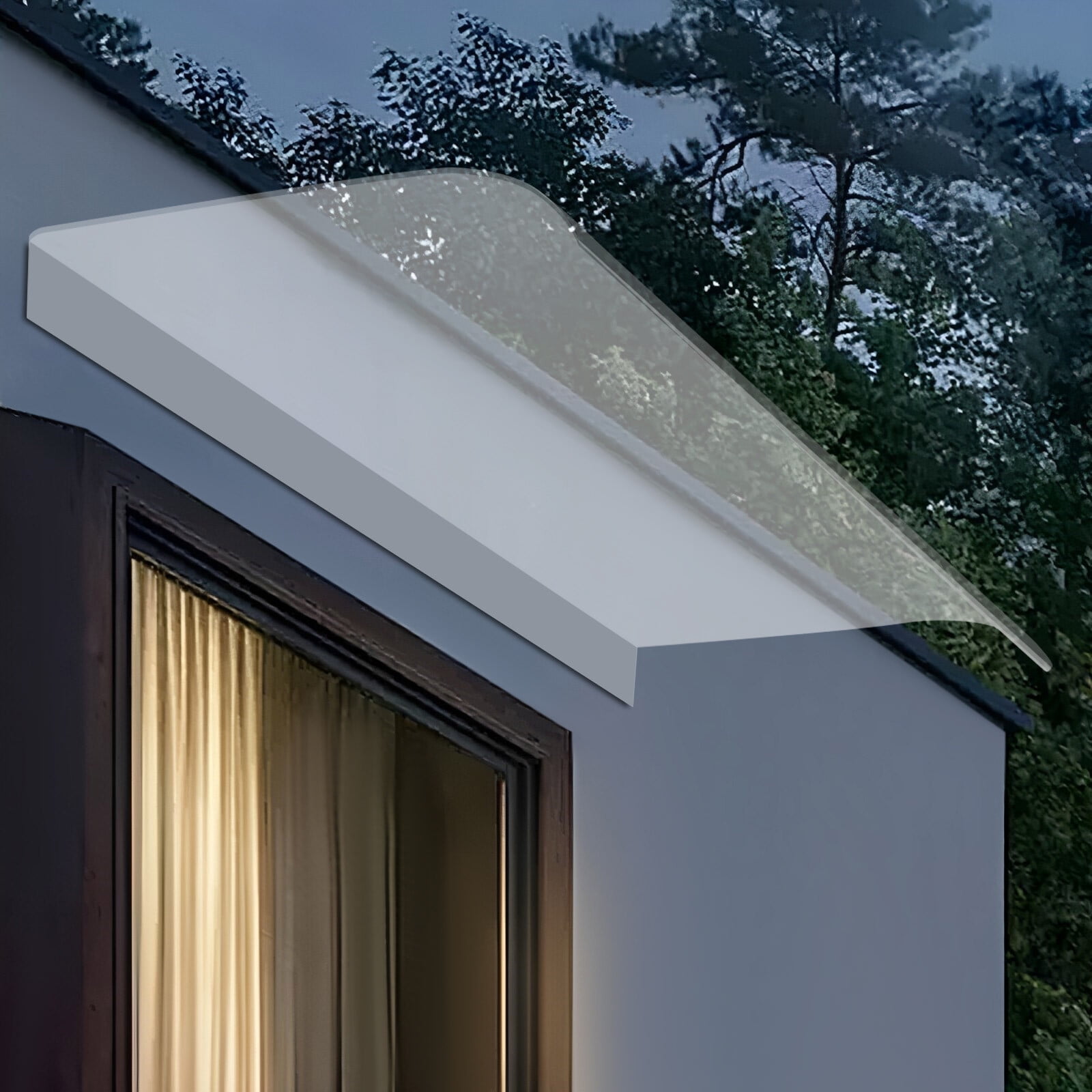Clear Window Awning, Door Sun Shade Canopy Hollow Sheet UV Rain Snow ...