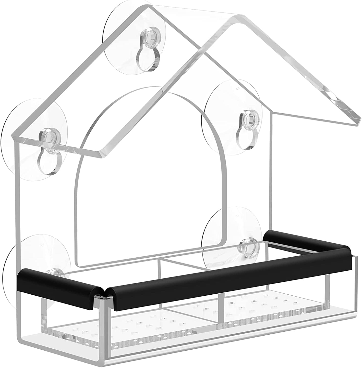 Clear Window Bird Feeder with 5 Extra Strong Suction Cups, Sturdy and ...