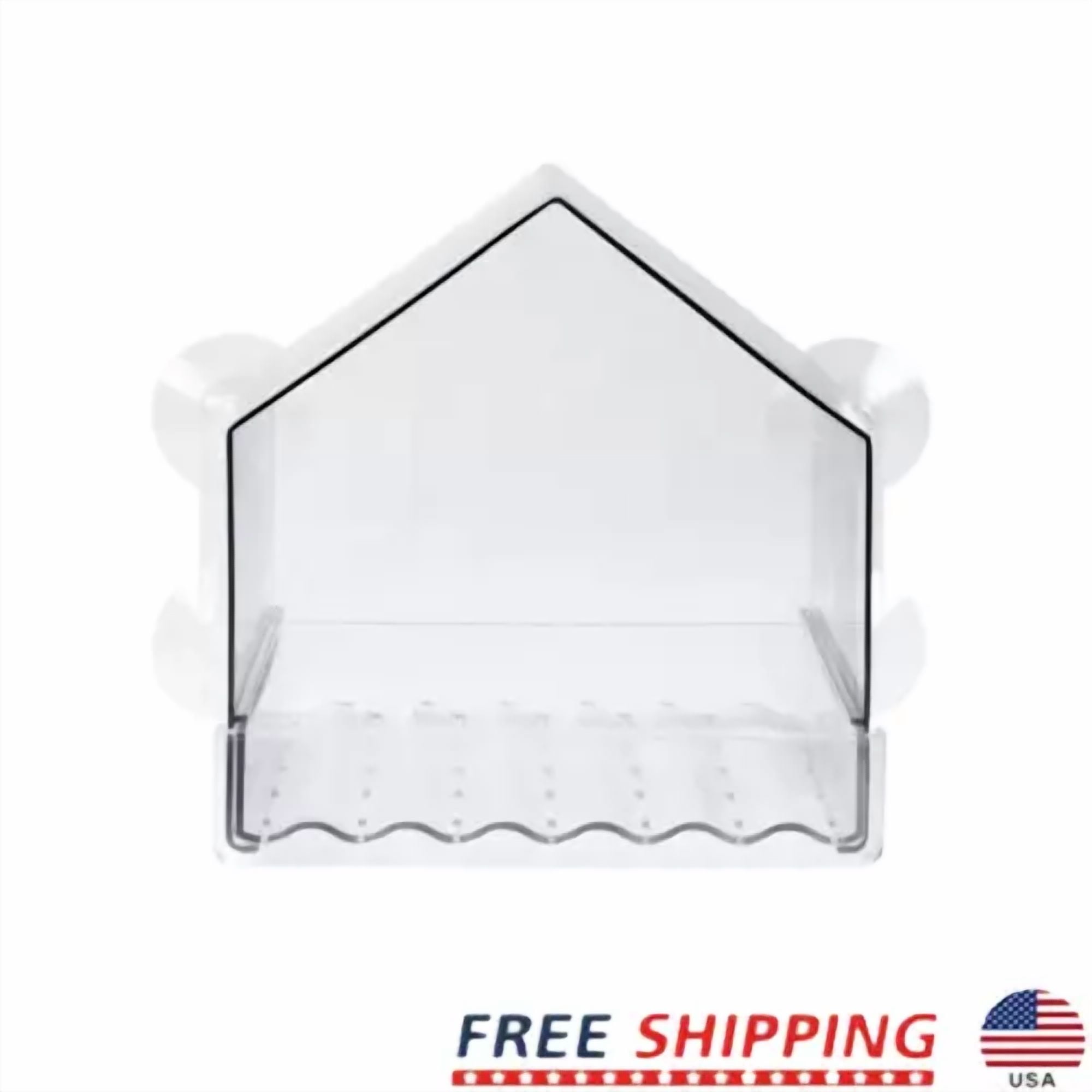 Clear Window Bird Feeder Suction Cups Removable Tray Easy Clean Up ...