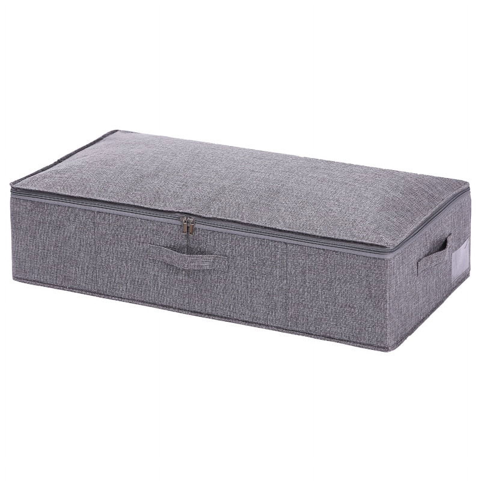 Clear Window Design Storage Bin, Space-Saving Foldable Under-Bed ...