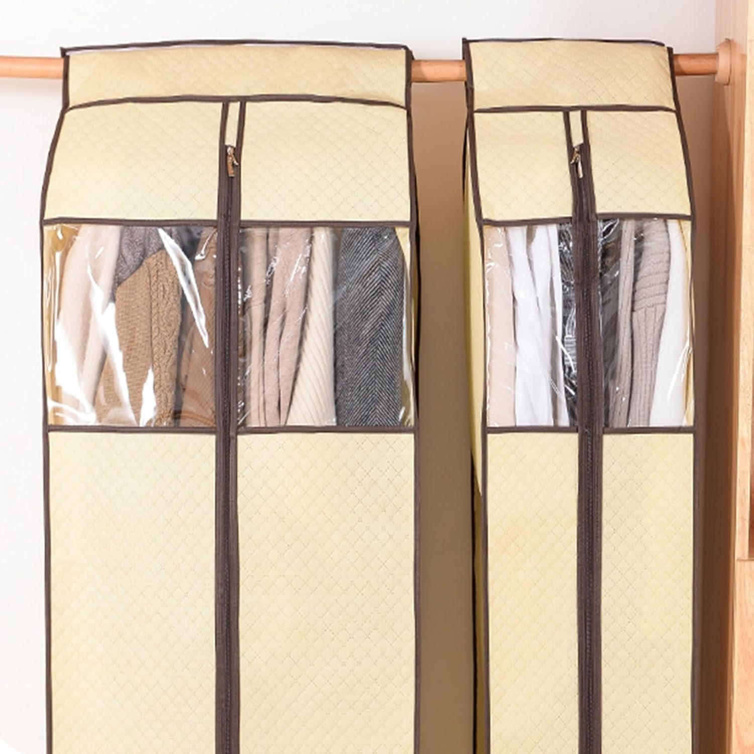 Clear Window Garment Bags For Hanging Clothes - Sealed Storage For ...