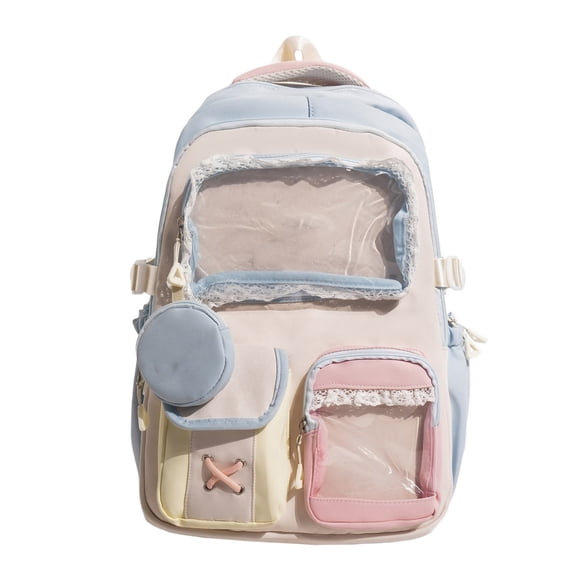 Clear Window Pin Display Backpack and Tote Bag Nylon Convertible ...