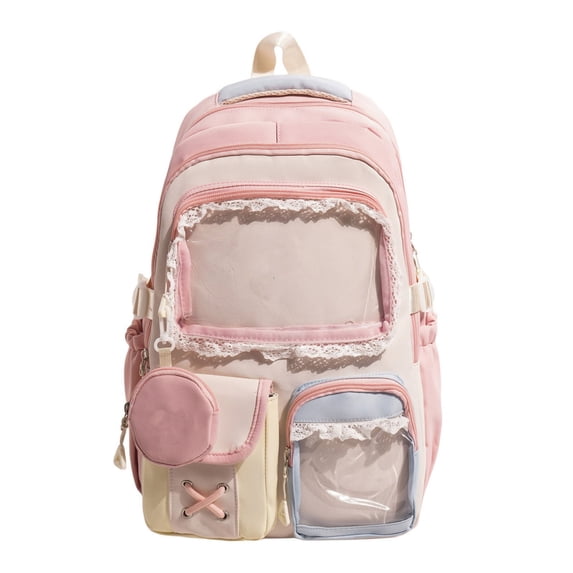 Clear Window Pin Display Backpack and Tote Bag Nylon Convertible ...