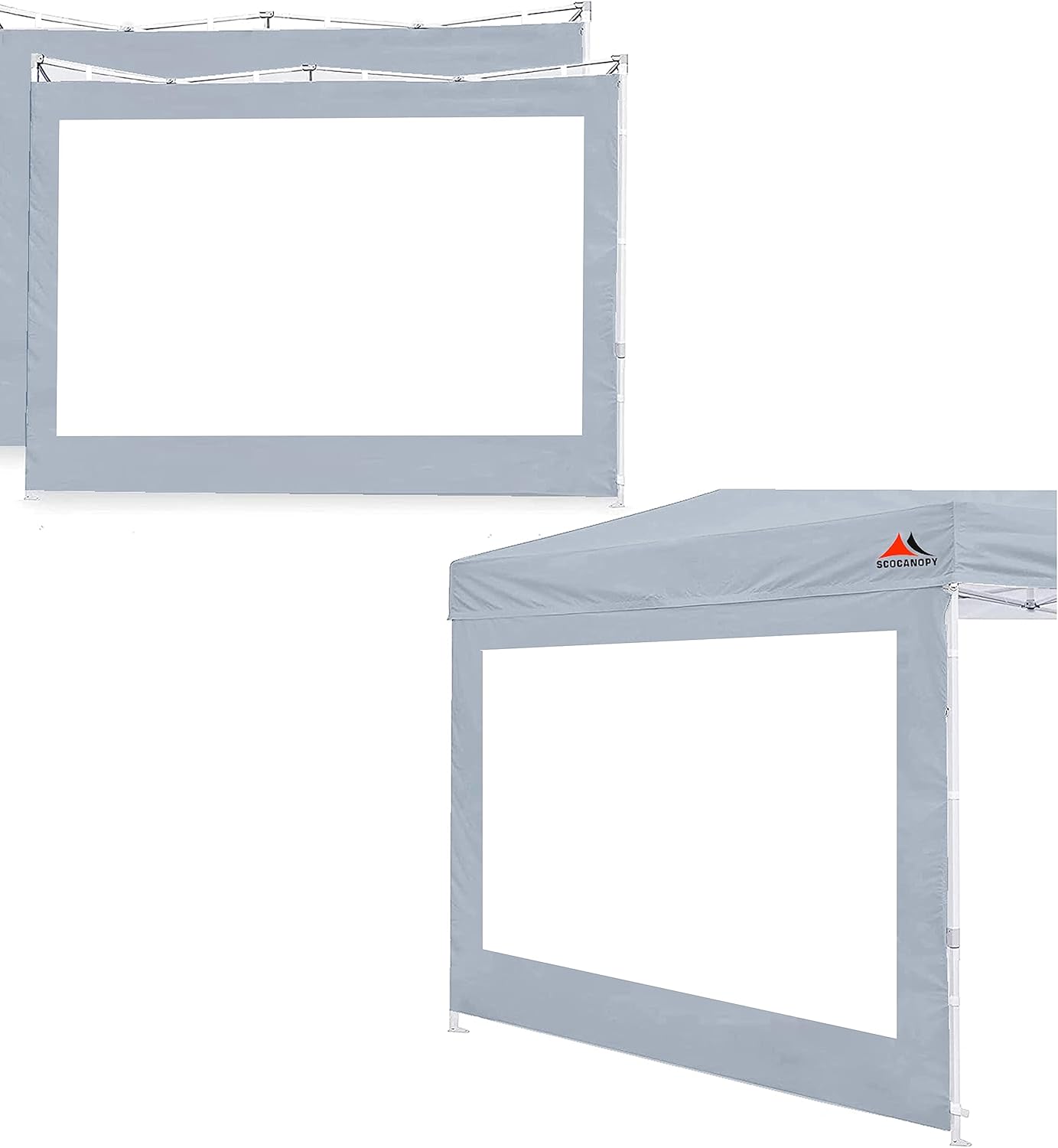 Clear Window Sidewall for 8x8 Canopy Frame, 3 Pack Sunwalls Only,(Light ...