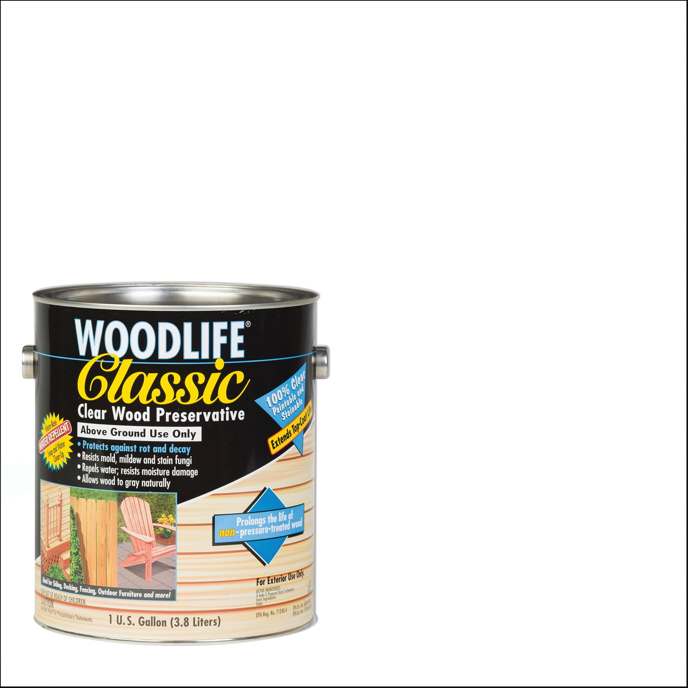 Clear, Wolman Satin Woodlife Classic Wood Preservative- Gallon, 1 Pack ...
