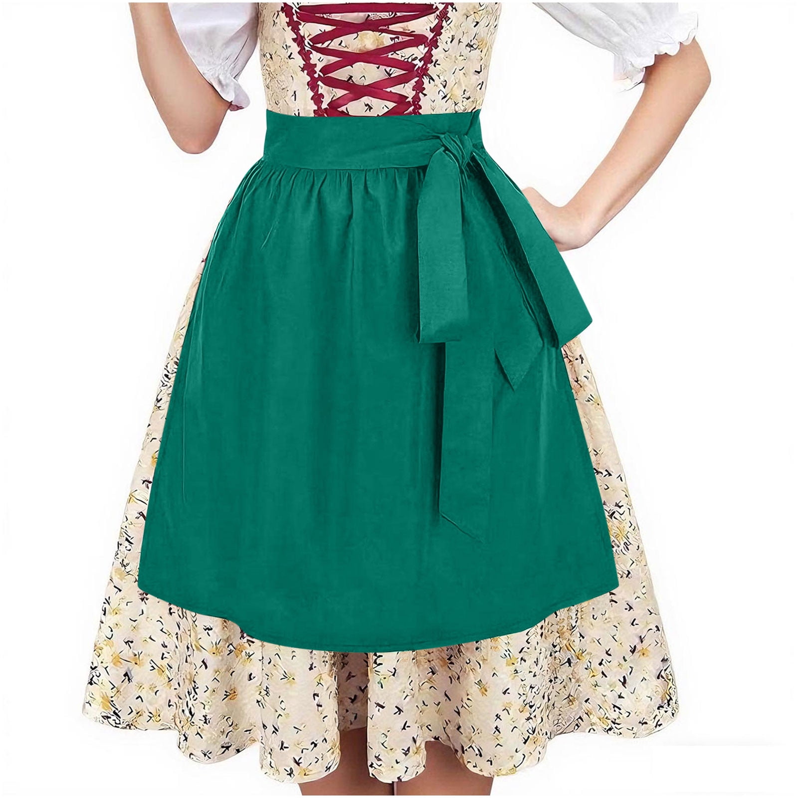 Clear Women Dirndl Apron With Transparent Style And Pocket For Costume ...