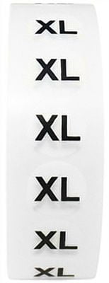 Clear XL Transparent Clothing Size Strip Stickers, 0.75" x 4" Inches ...