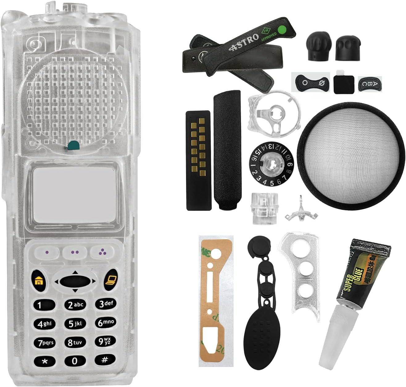 Clear XTS5000 Housing Case Front Cover with Copper Switch Compatible ...