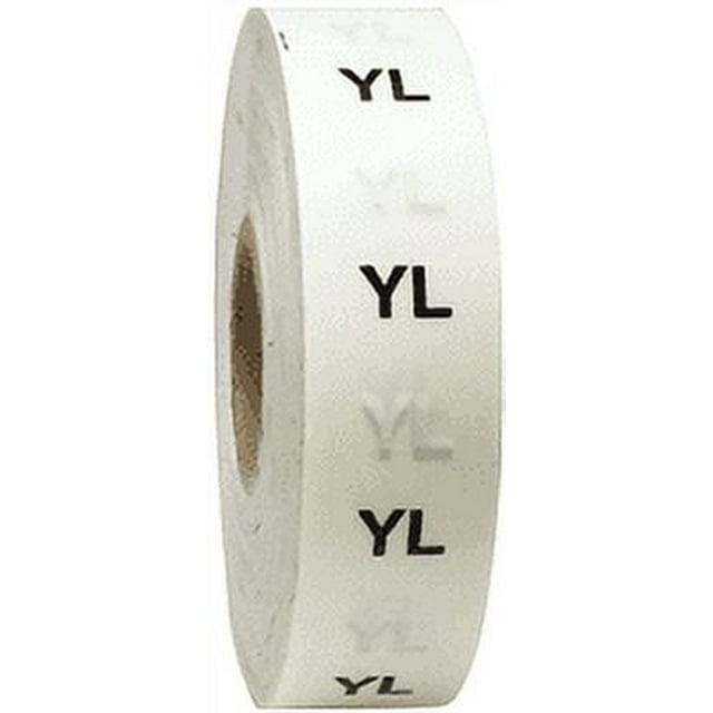 Clear Youth YL Modern Design Clothing Size Strip Stickers, 3/4 x 6 ...