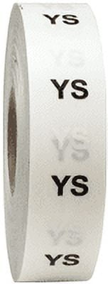 Clear Youth YS Modern Design Clothing Size Strip Stickers, 3/4 x 6 ...