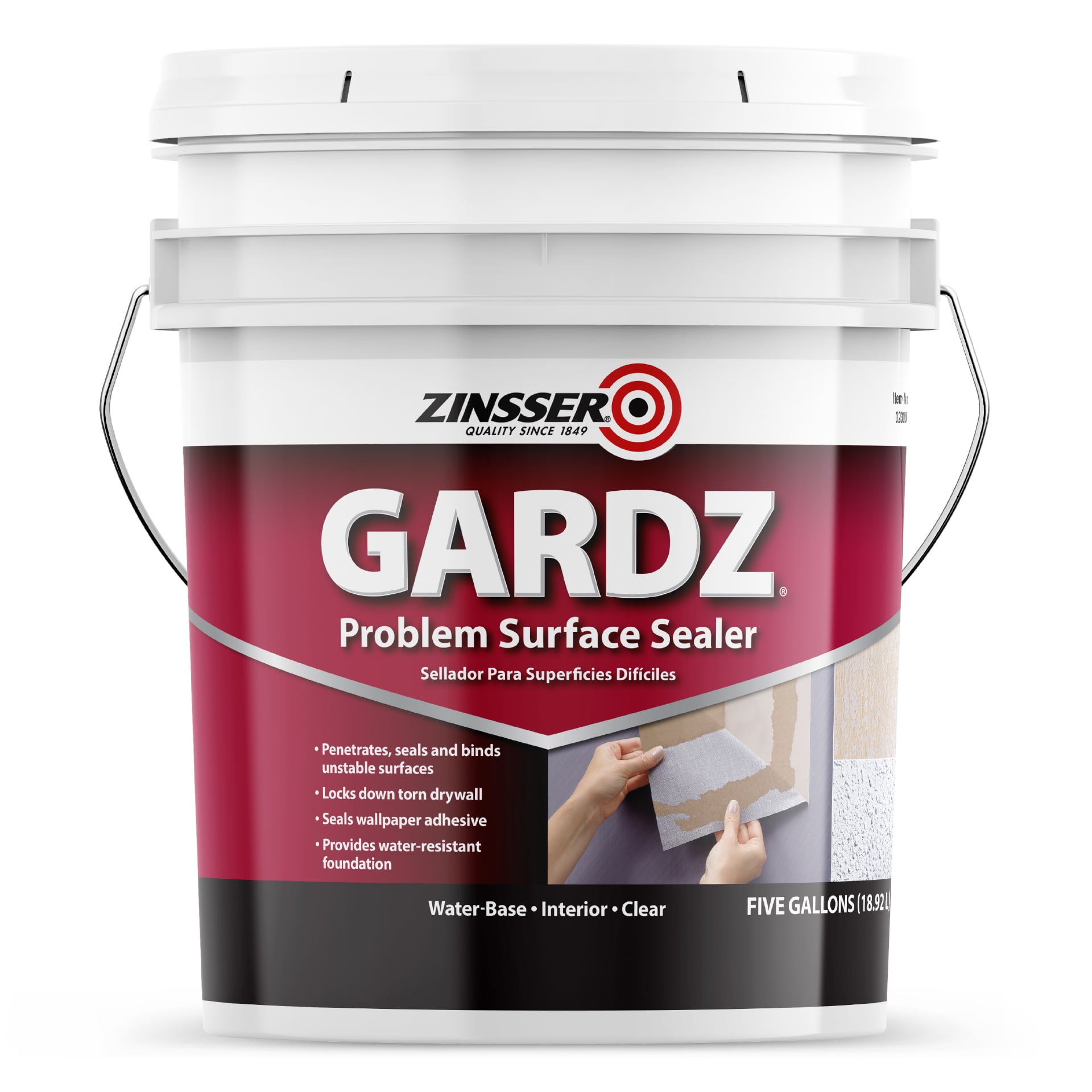 Clear, Zinsser Gardz Problem Surface Sealer-2300, 5 Gallon - Walmart.com