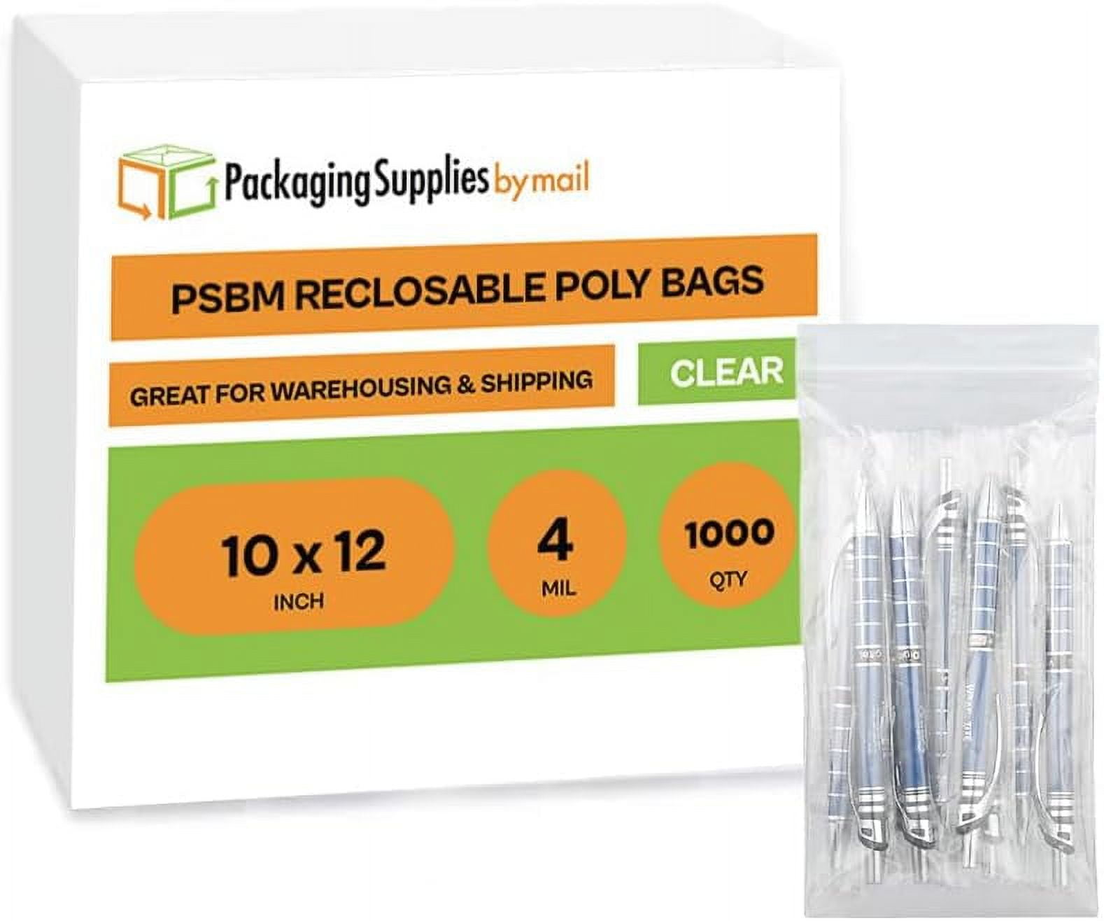 Clear Zipper Bag, Reclosable Bags, 10 x 12 Inch, 4 Mil, 1000 Pack ...