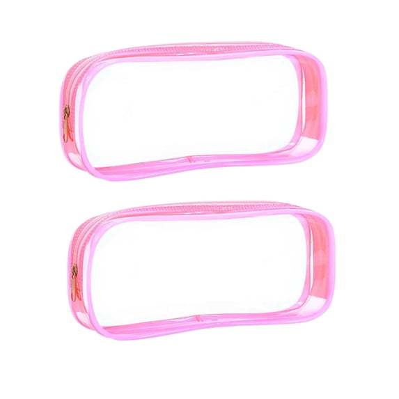 Clear Zipper Pencil Case Transparent PVC Pen Pouch and Cosmetic Storage ...
