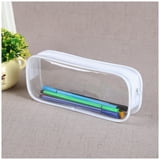 TOPRenddon Clear PVC Zipper Pencil Pouch for Makeup Travel Essentials ...