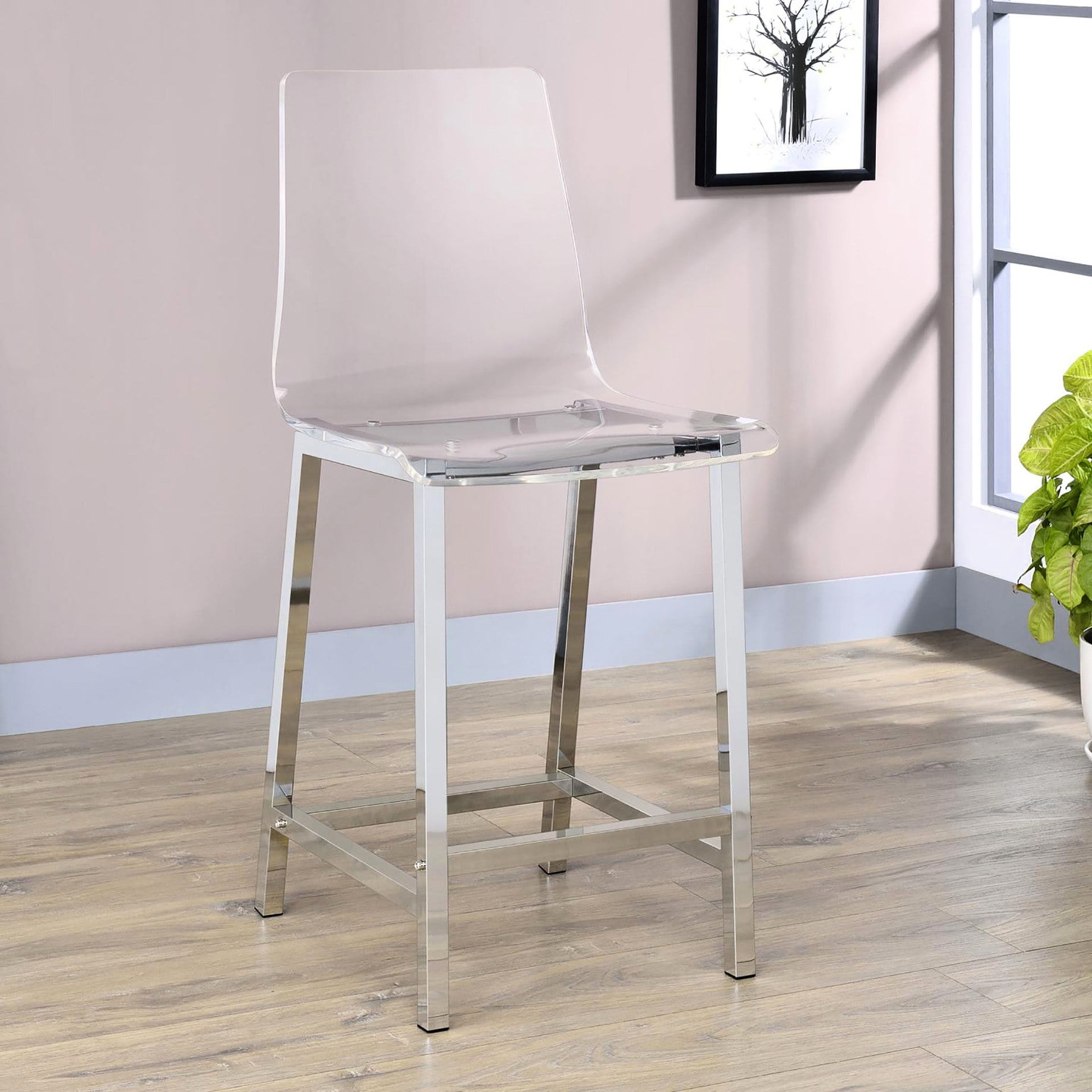 Clear and Chrome Design - Comfort and Stability for Sitting - Suitable ...