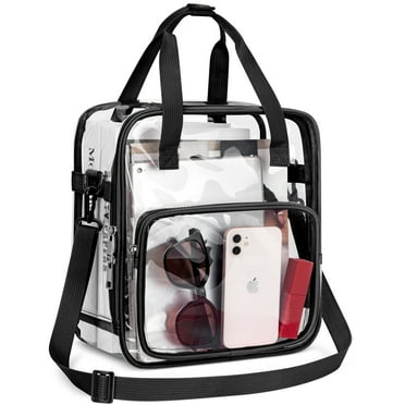 Clear Bag Stadium Approved 12x12x6, Clear Tote Bag with Reinforced ...