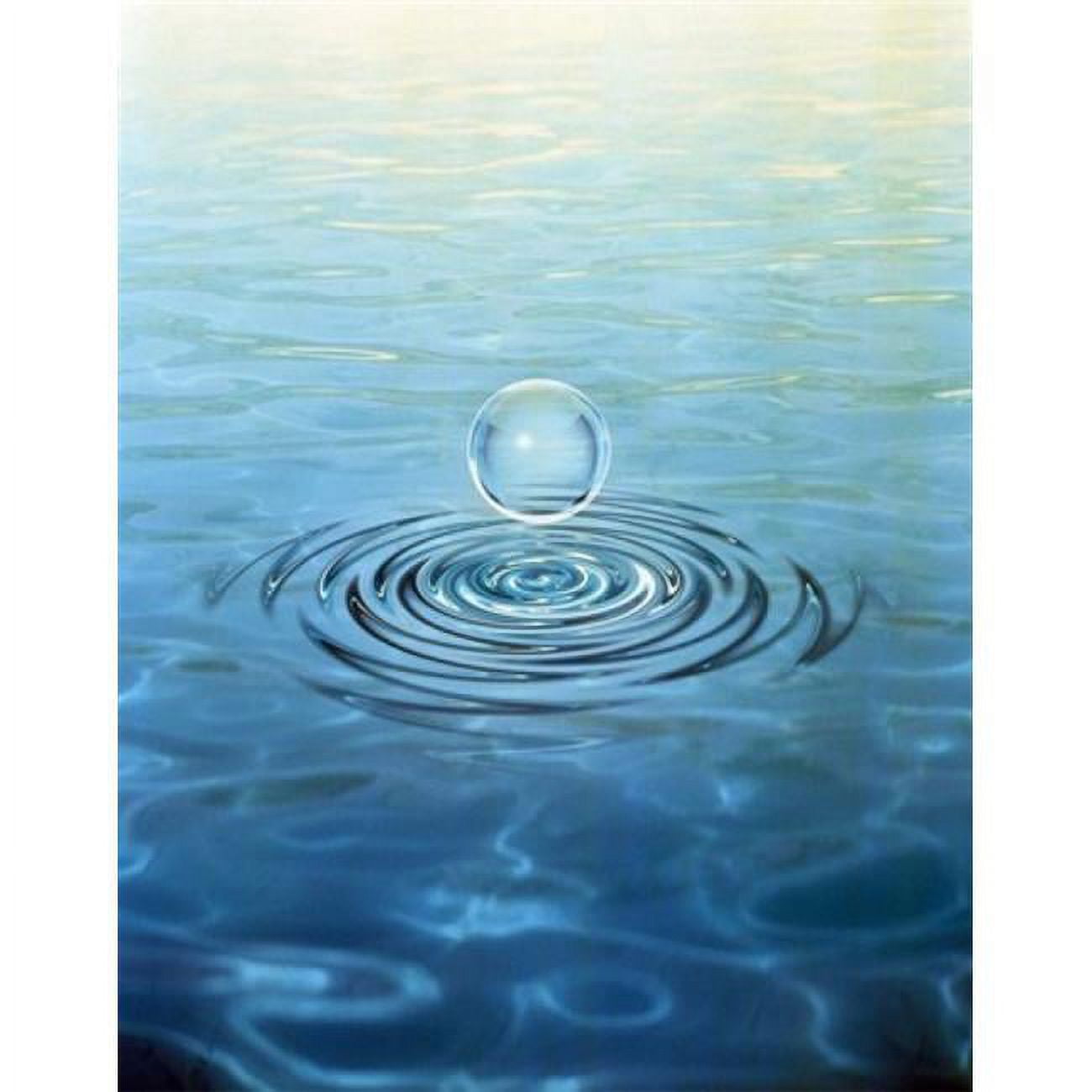 Clear bubble floating above water ripples in choppy water Poster Print ...