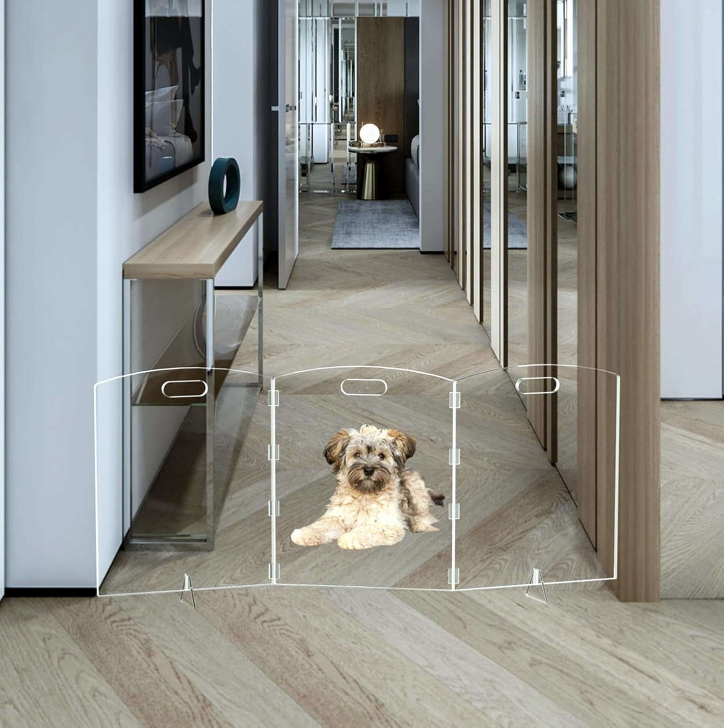 Clear freestanding Dog gate for Indoor use,Pet Gates for doorways no ...